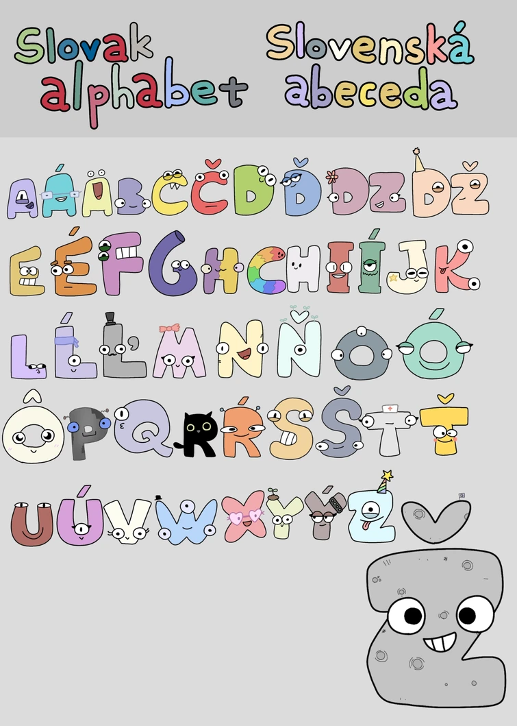 I drew slovak alphabet lore my version (just characters) | Fandom