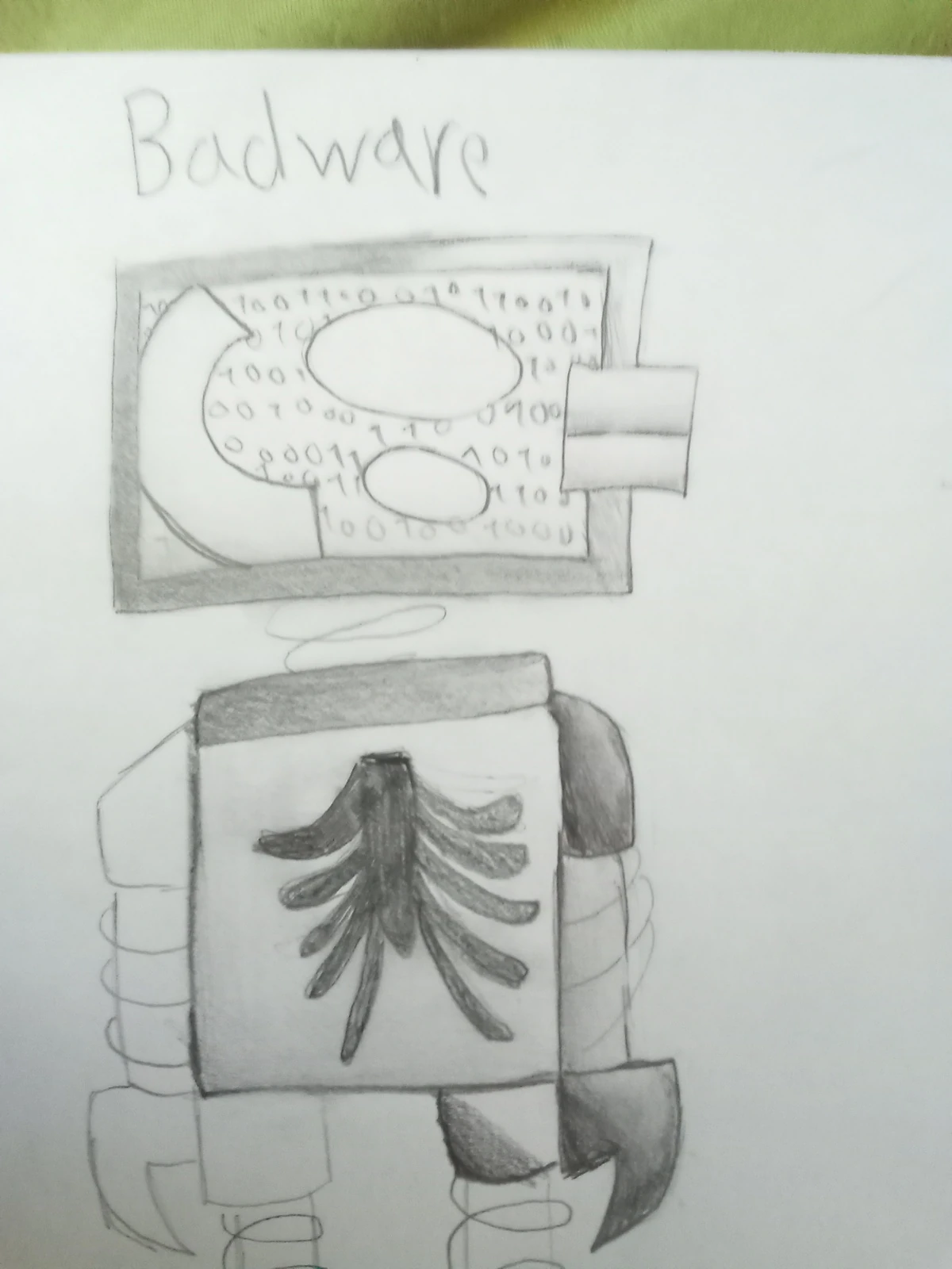 unfinished badware drawing i made in class | Fandom