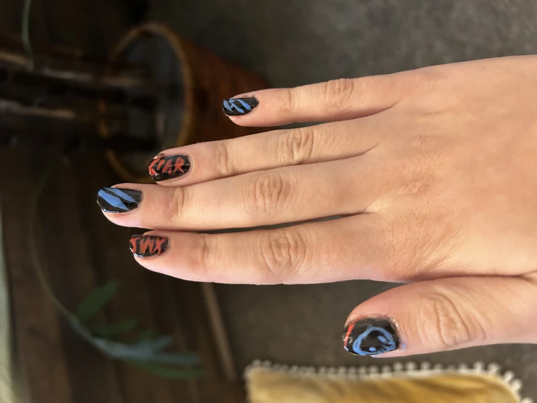 Jinx inspired nails | Fandom