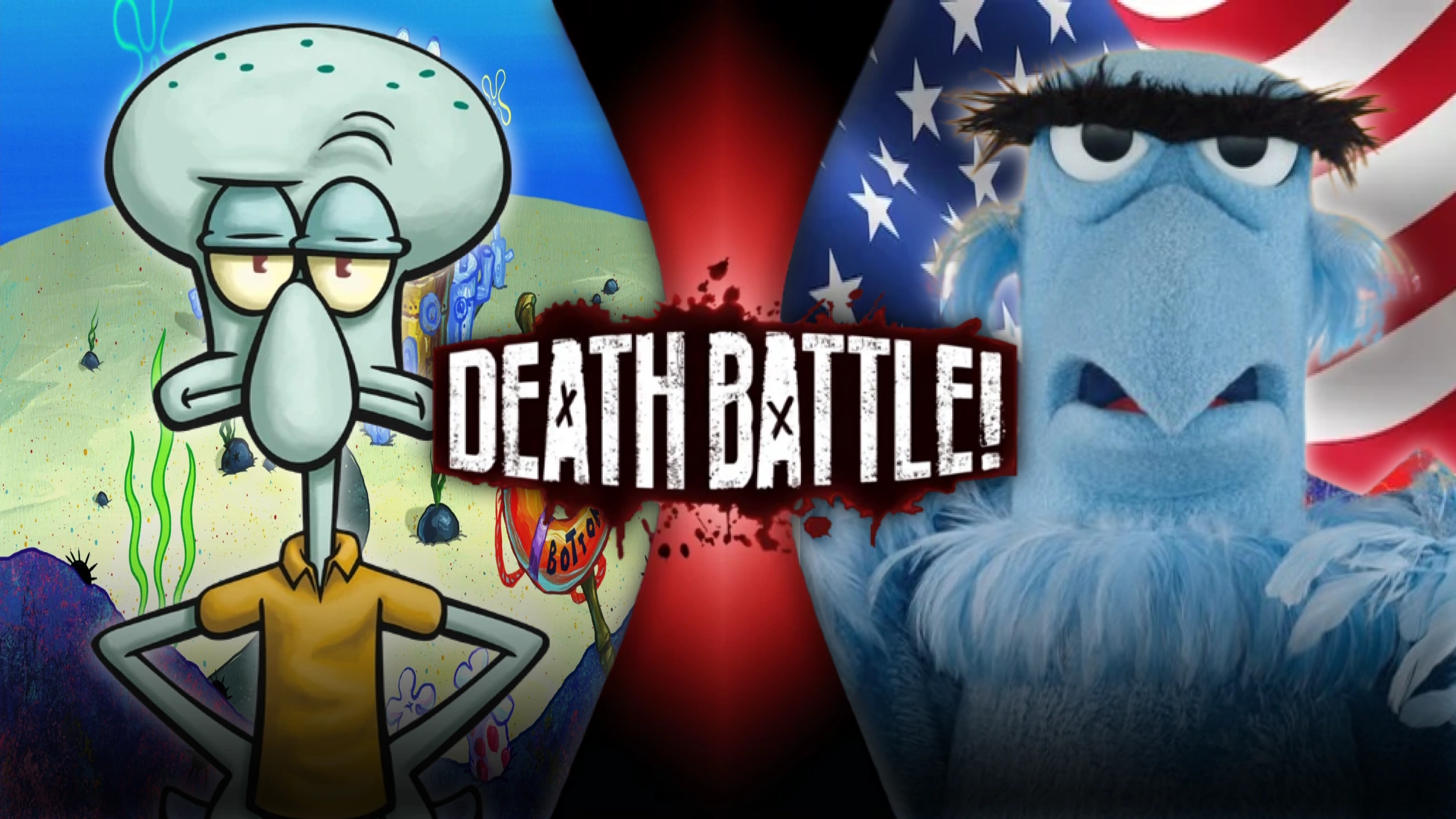"Feeling Blue?"| Squidward vs. Sam the Eagle (SpongeBob SquarePants vs ...
