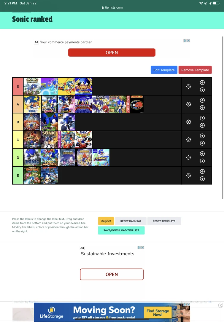 Heres a sonic ranking tier list i made | Fandom