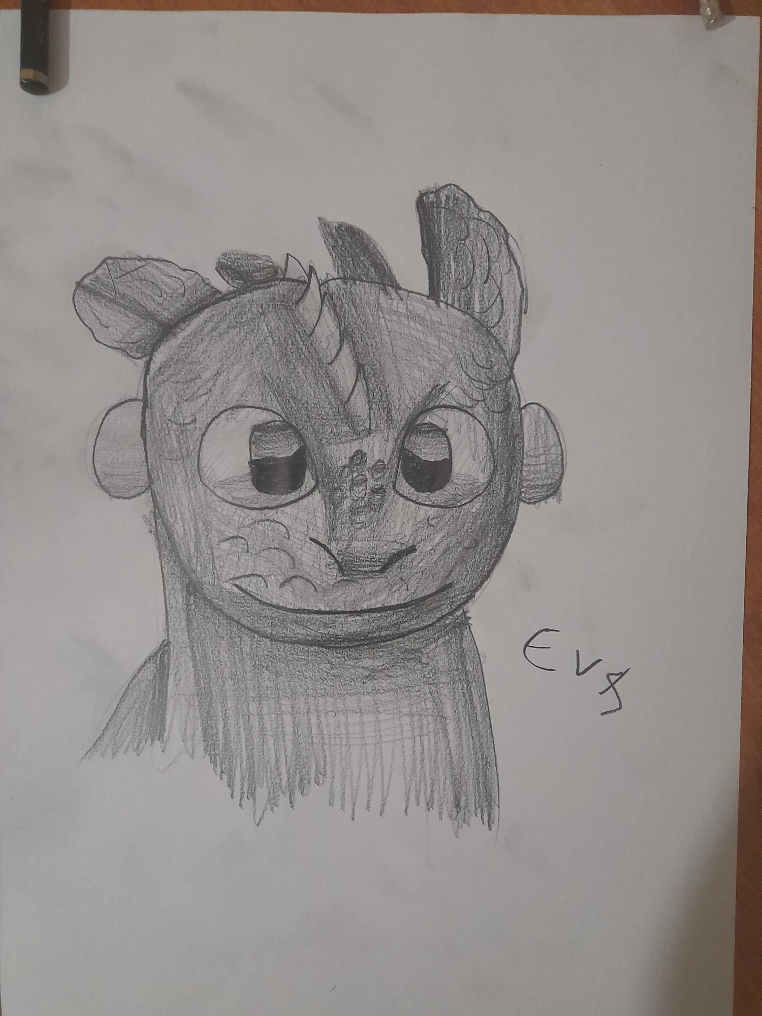 My sketch of Toothless (Head Detail) | Fandom