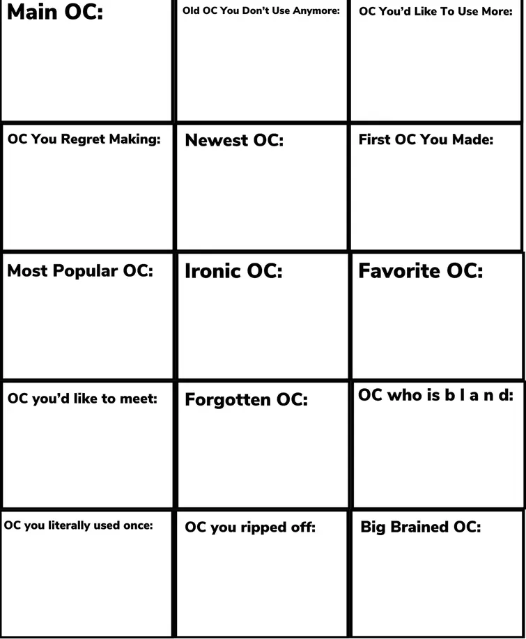 Random oc templates I found on the internet | Fandom