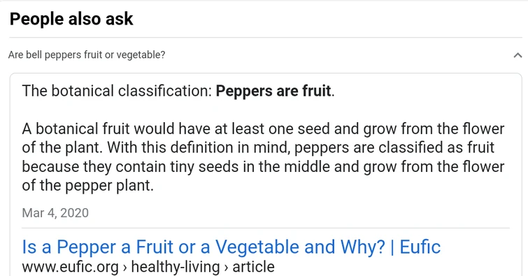 Peppers are fruit apparently | Fandom