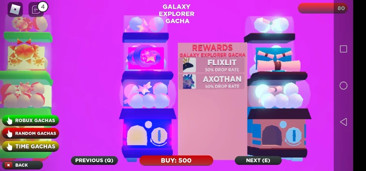 What do ya get from galaxy exploration gacha also how much is galaxy ...