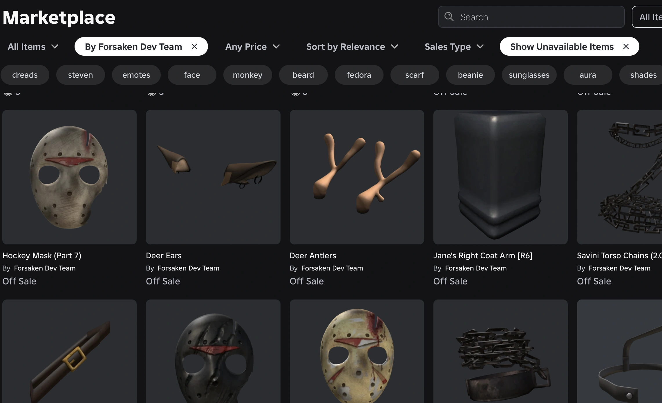 Why are all the Forsaken UGC's off sale? | Fandom