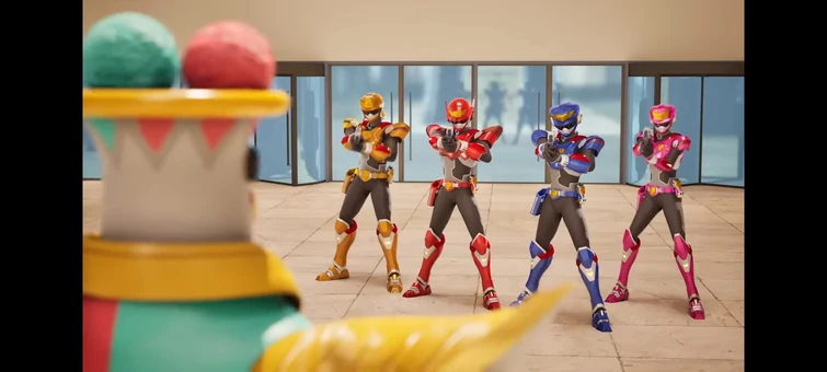 Jellyping's style is same like Volt's style from MINIFORCE Super Cops ...