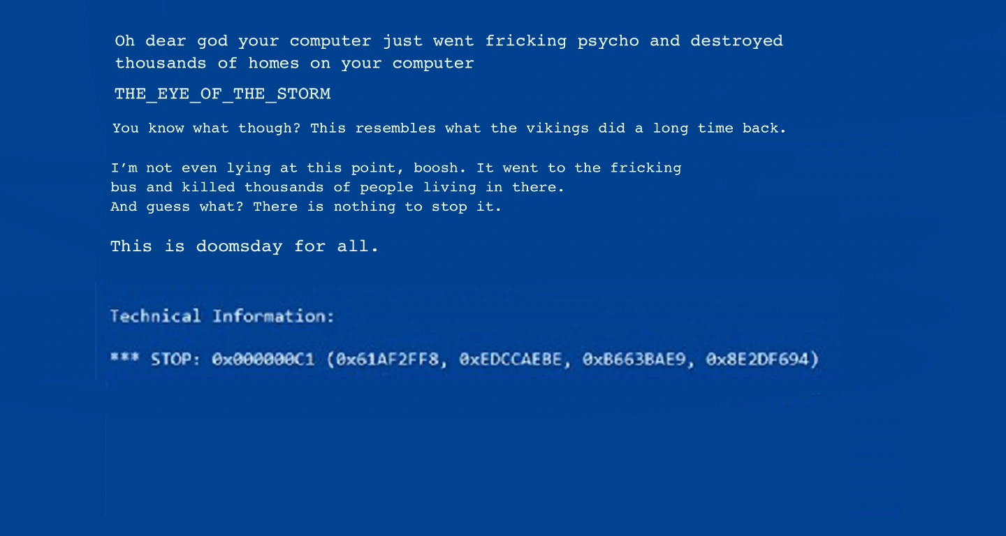 WTFuture Blue Screens I made | Fandom
