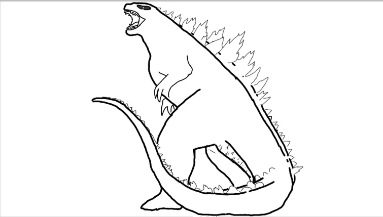 First time drawing godzilla on screen | Fandom