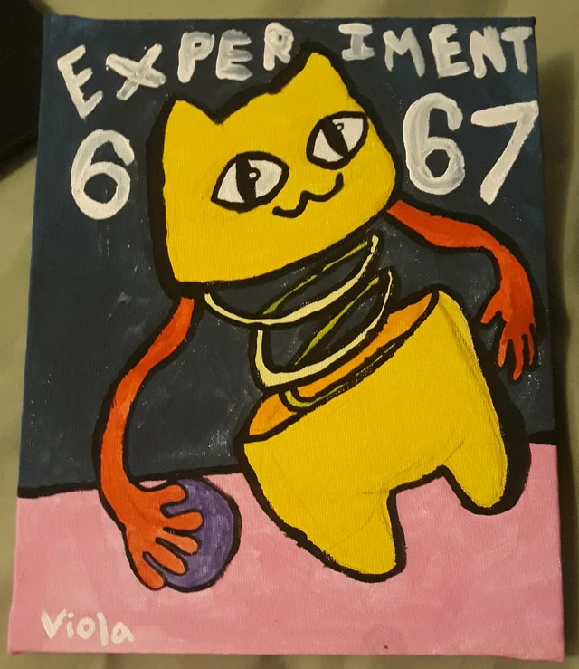 yesterday's artwork + the painting of experiment 667 i made today | Fandom