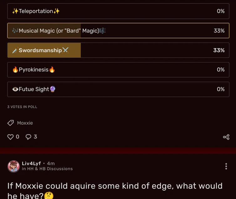 If Moxxie could aquire some kind of edge, what would he have?🤔 | Fandom