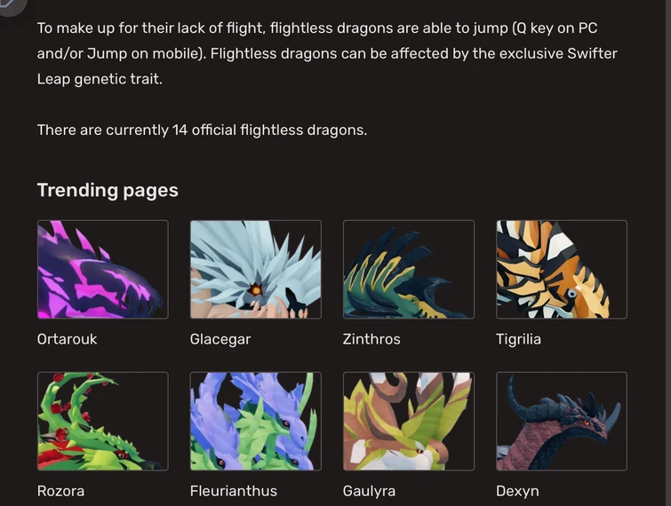 let’s have dexyn beat ort in the most visited flightless dragon ...