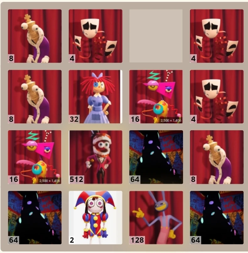 2048 in cesoid.com and digital circus theme there are two themes that ...