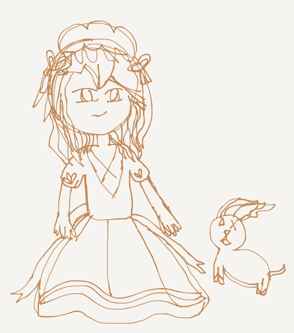 Pumpkin pie + pompon sketch | Fandom