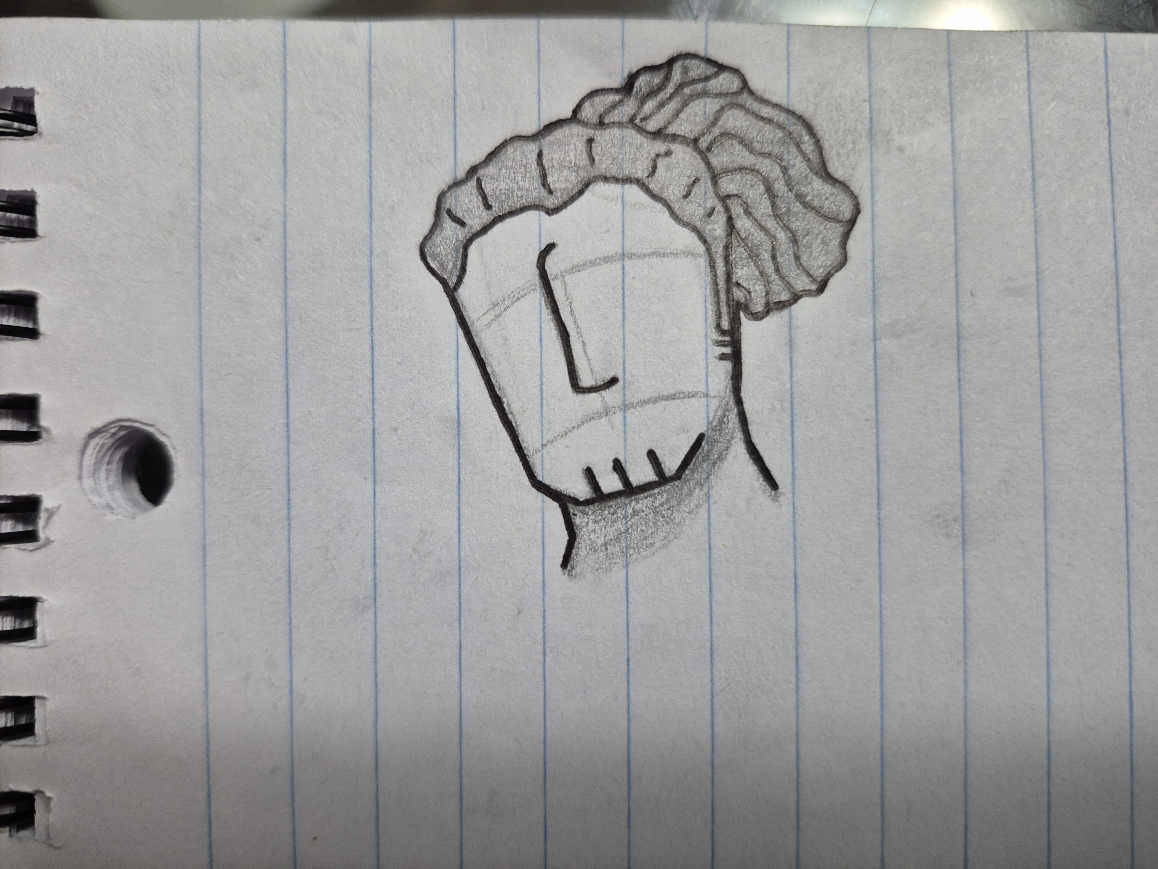 drawing be so fun until you gotta draw the face and then everything ...