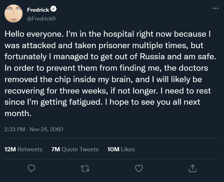Fredrick Williams' Tweet (Part 6) | Fandom