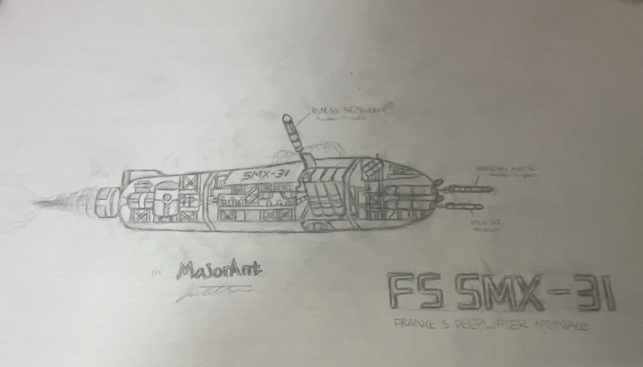 The FS SMX-31 is a French stealth attack submarine, designed to destroy ...
