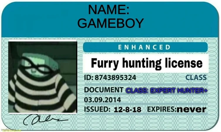 i will make a Furry hunting license for you | Fandom