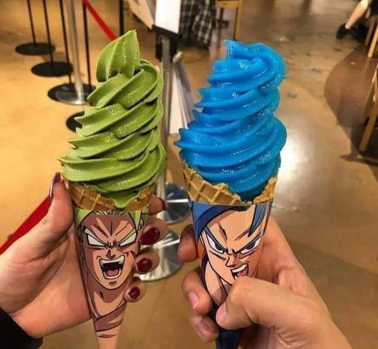 Goku & Broly ice cream. | Fandom