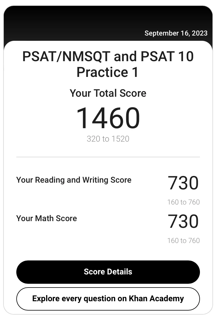 Started doing PSAT practice tests, first one got a 1460 :eyes: | Fandom