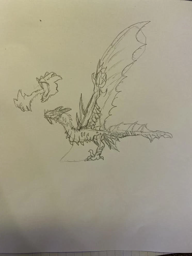 Sketches of an Enkylous, Mother dragon, and Palus Redesign i made at ...