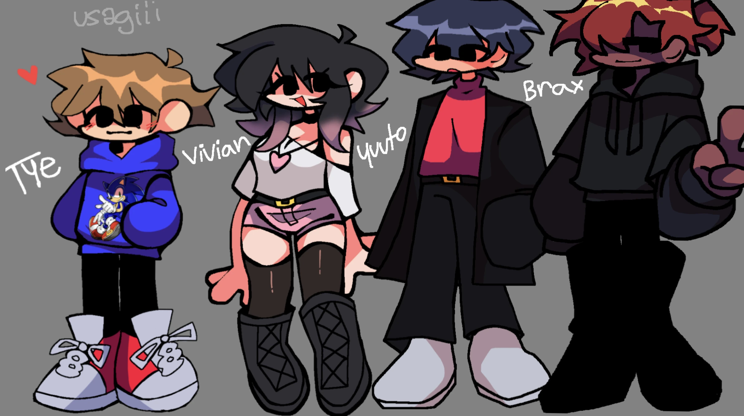 drew some ocs in an fnf style ig | Fandom