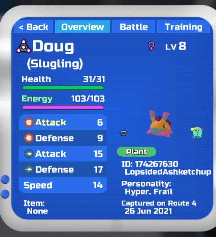 Does MW Slugling's wisp match with gamma escargrow | Fandom