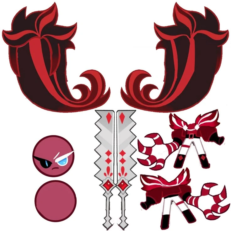 red velvet cookie papercraft template (not mine btw) | Fandom