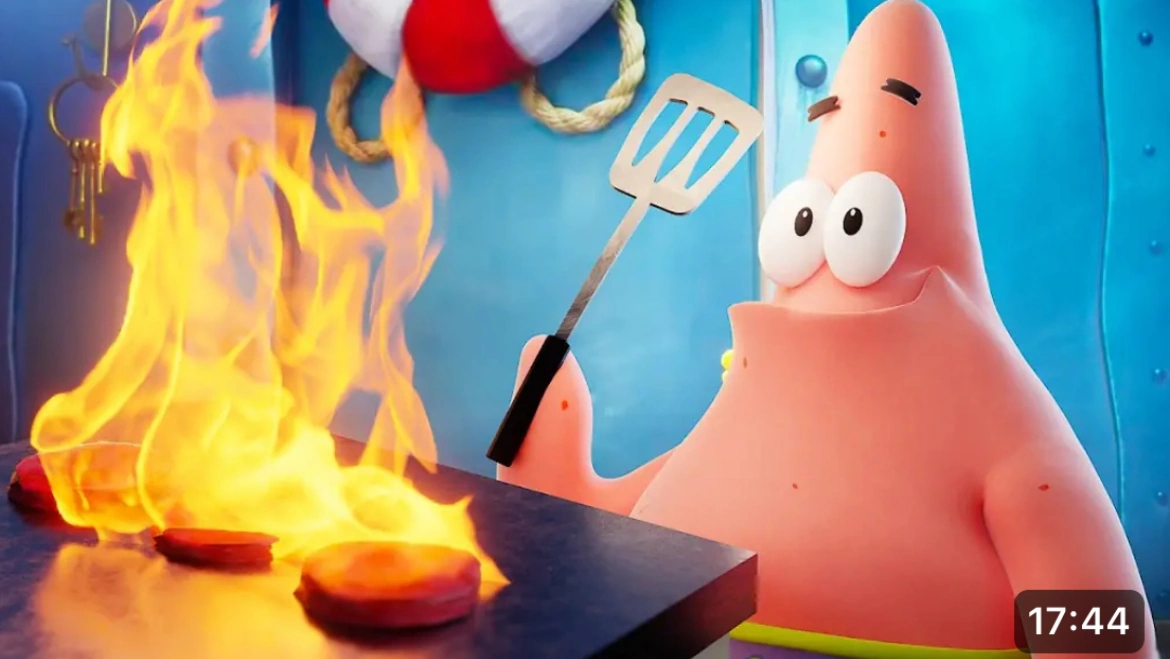 Patrick star with a burning grill | Fandom
