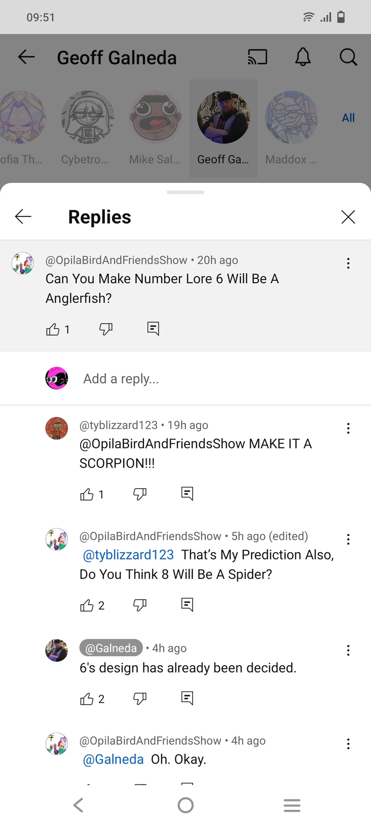 Geoff said six's design has already been decided | Fandom