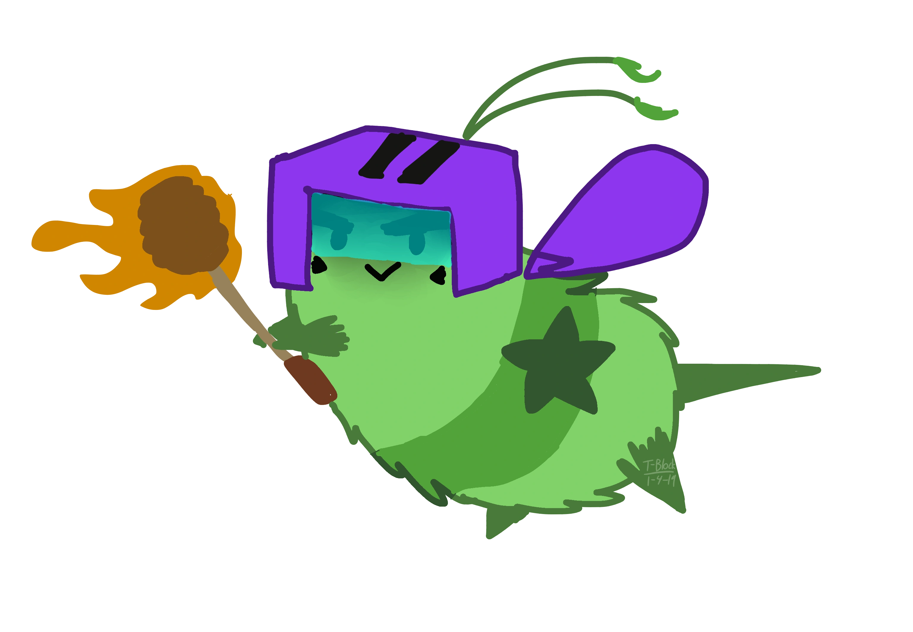 Commander bee without a helmet.(inspired by kcnator) | Fandom