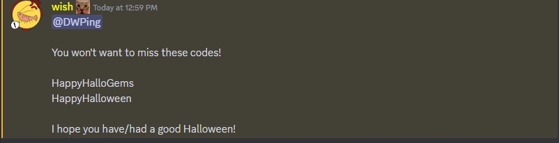 new codes for HW | Fandom