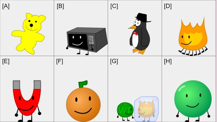 BFDI Recommended Characters Viewer Voting 1 (VTE) | Fandom