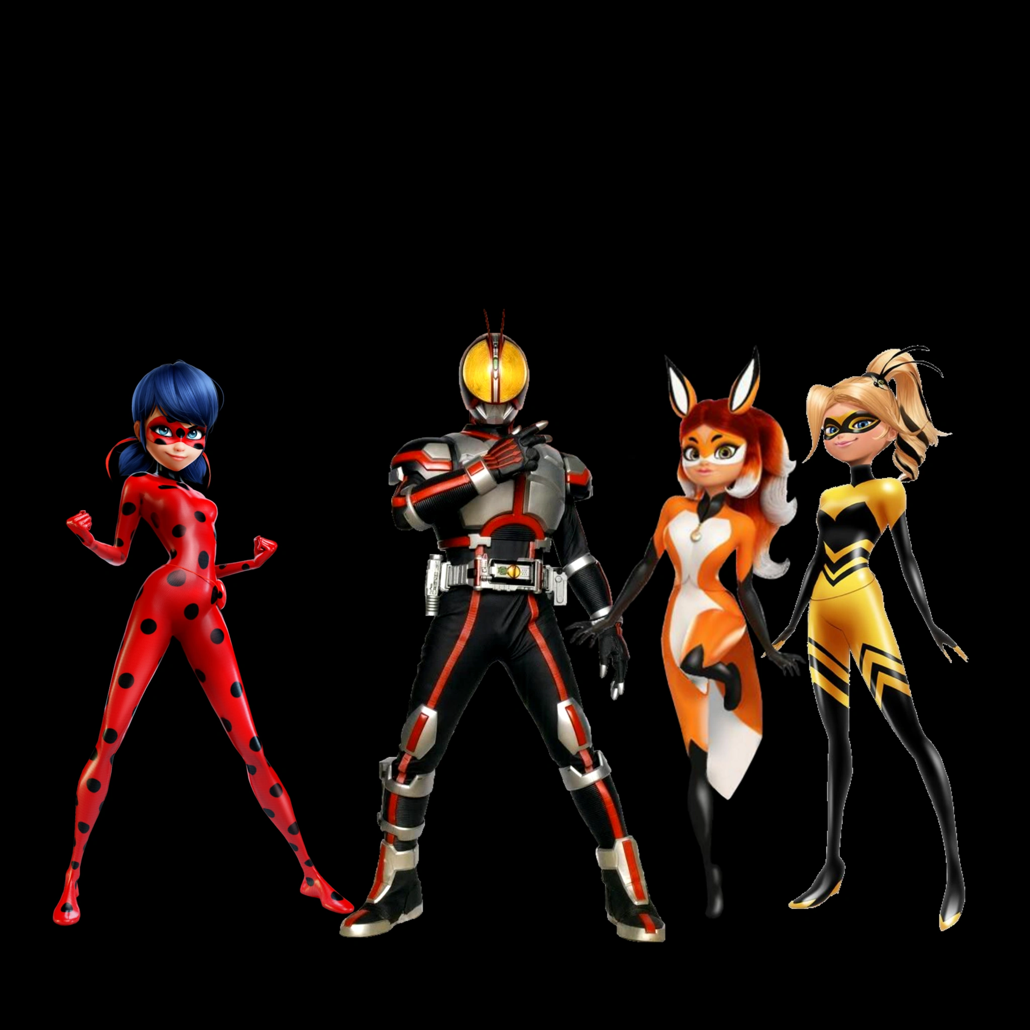 Kamen Rider Faiz Ladybug Rena Rouge and Queen Bee | Fandom