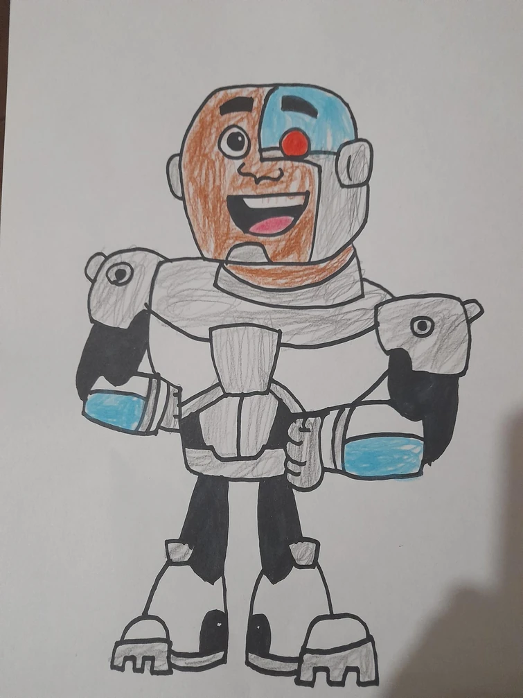 My drawing of Cyborg | Fandom