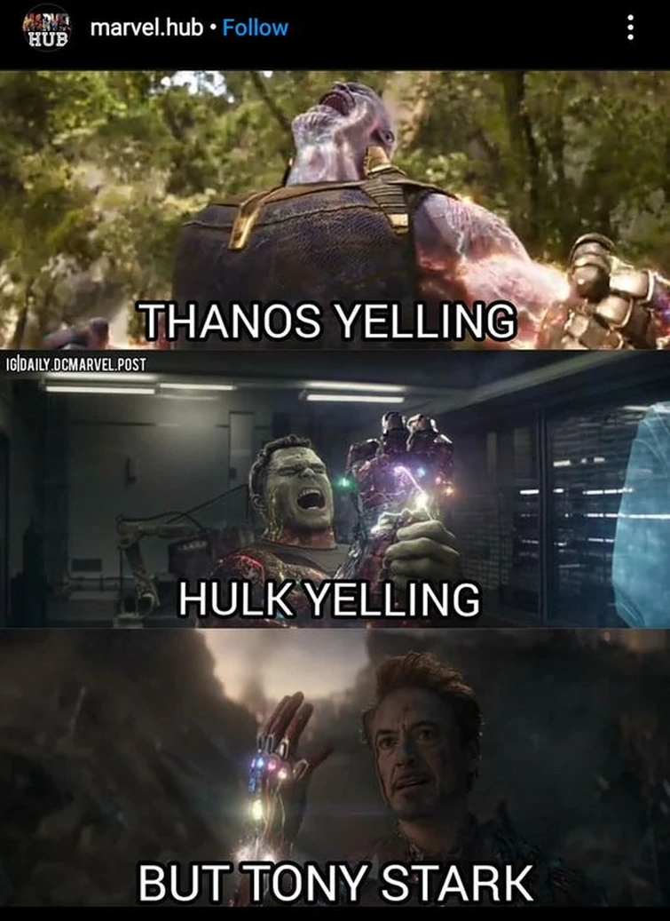 Tony Stark Avengers Meme