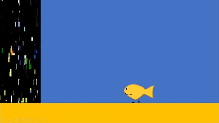 this goldfish is about to be corrupted by glitch or something, what do ...