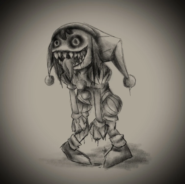 Possessed Pomni sketch!!! Because yeah episode 3 was scary, yayy ...