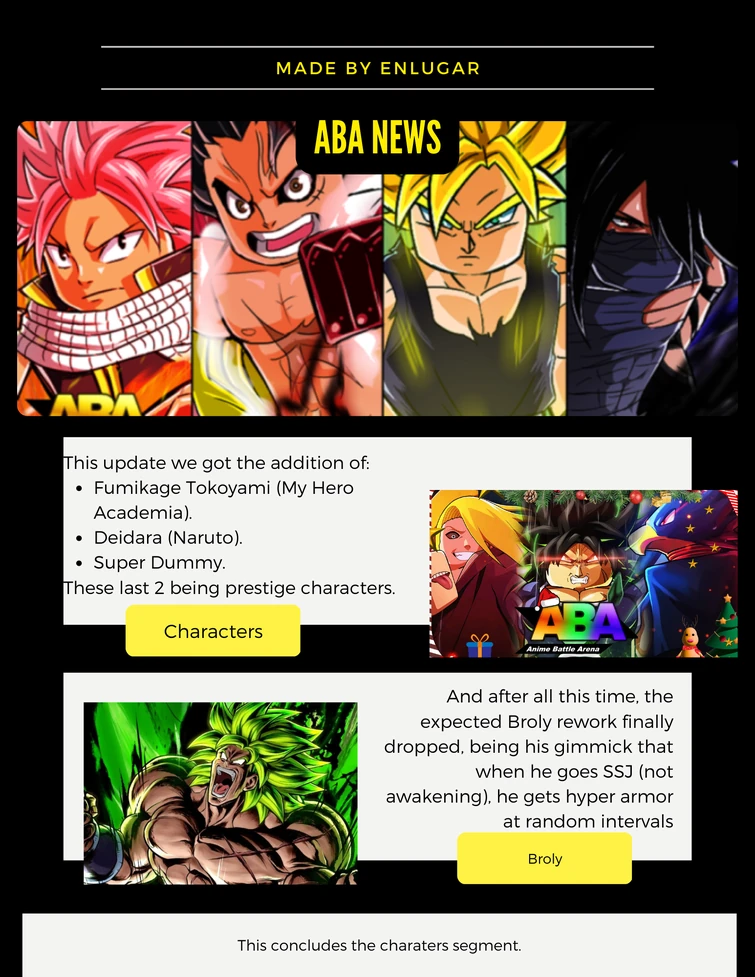 [ABA News] Characters & Balance Changes | Fandom