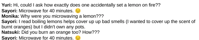 ddlc incorrect quotes | Fandom