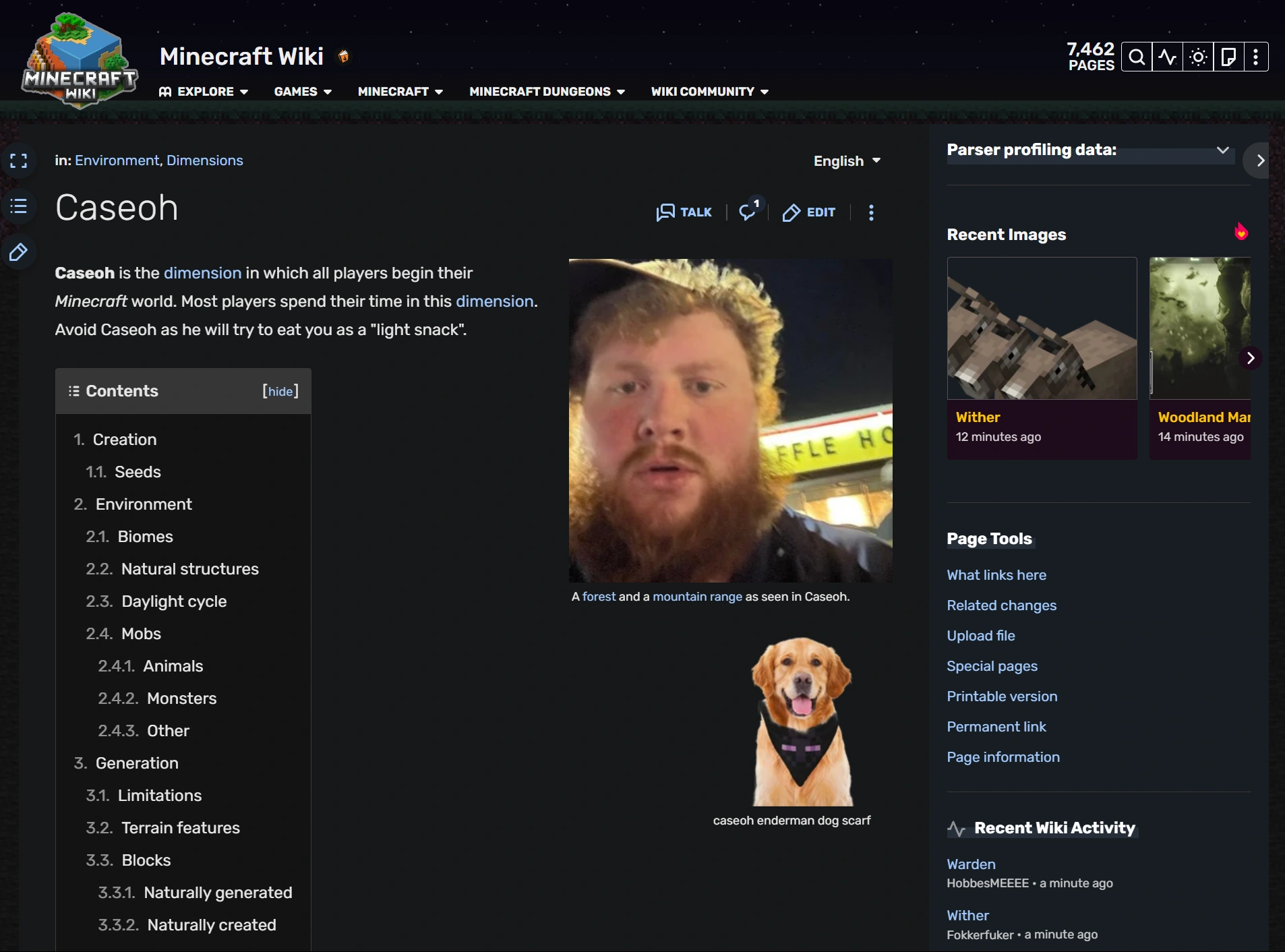 The minecraft wiki are being mass vandalized | Fandom
