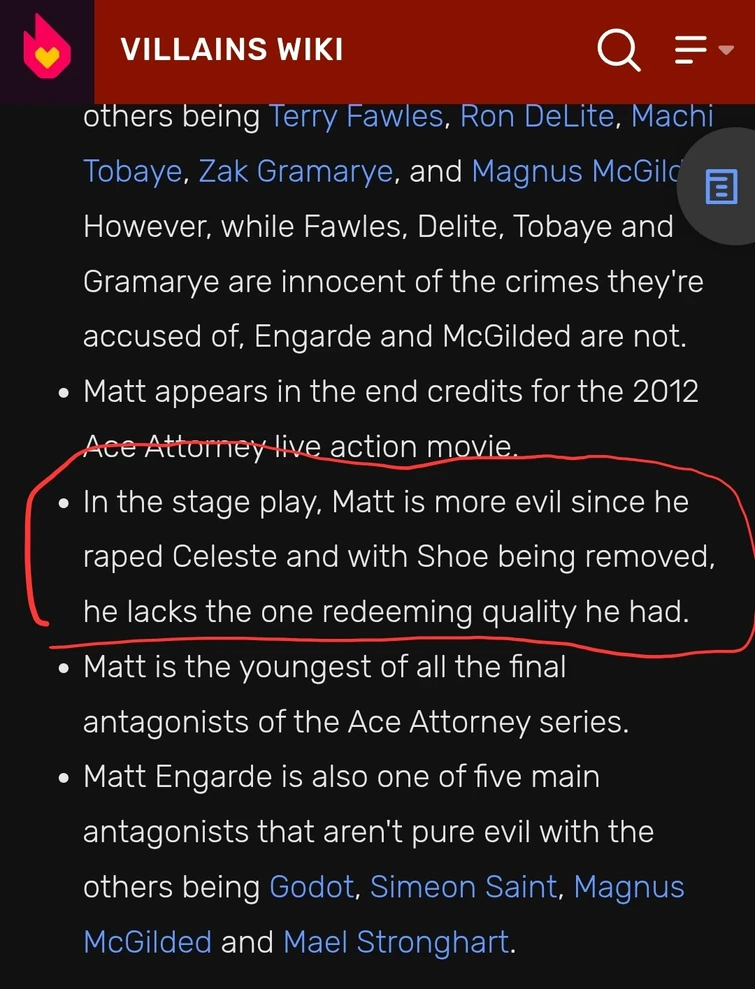 Does this mean that Matt Engarde's Stage Play version is Pure Evil? | Fandom
