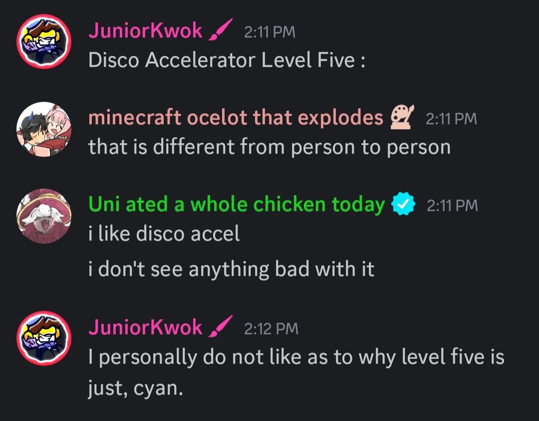 DISCO ACCELERATOR WAS SUPPOSED TO BE ORANGE?!? | Fandom