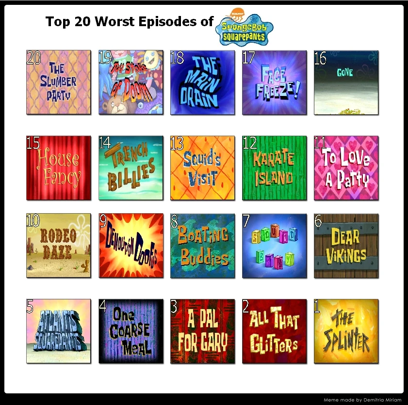 TOP 20 WORST SPONGEBOB EPISODES (i still like one of them lol) | Fandom