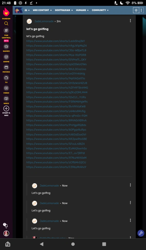 I DONT WANAN HO GOLFING | Fandom