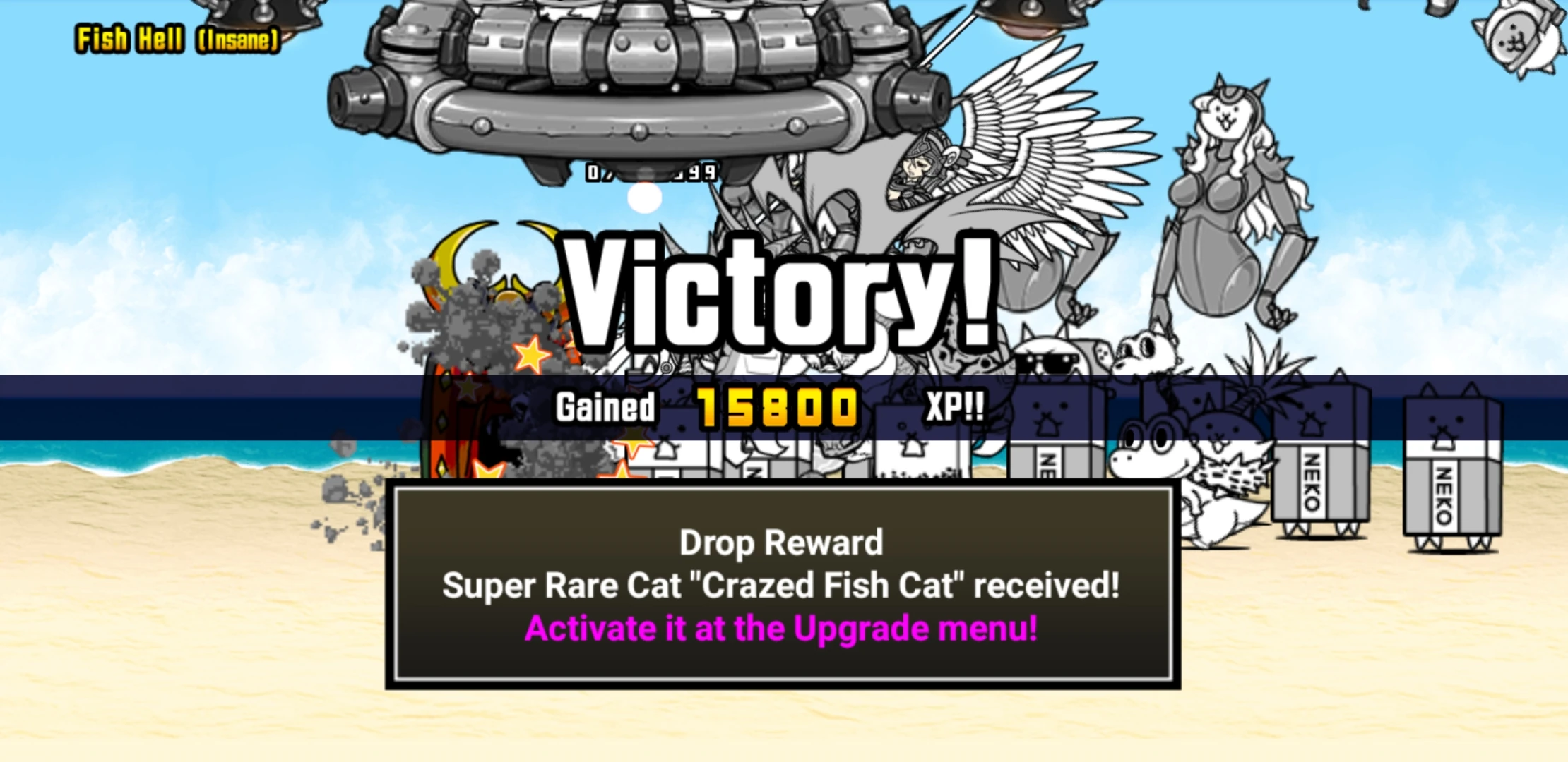 Crazed Fish down. | Fandom