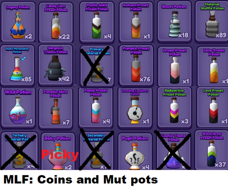 Trading or Selling Fear Potion, other potions and Accessories! | Fandom