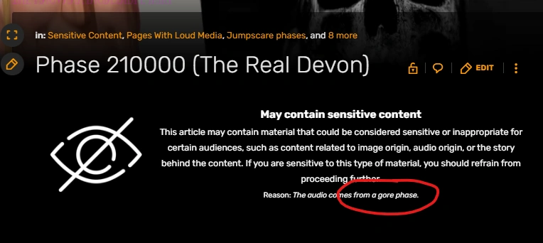 wdym the audio is coming from a gore phase??? | Fandom