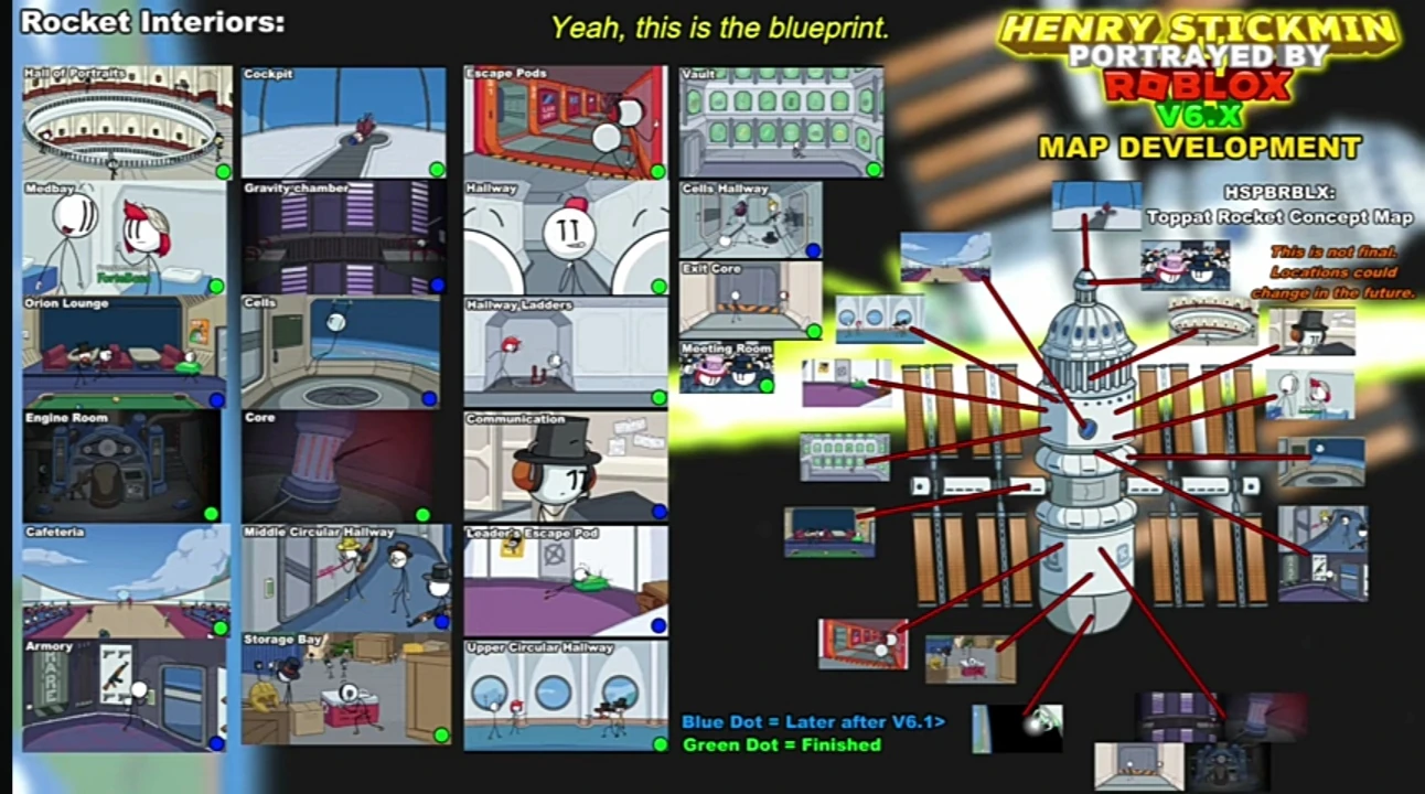 Toppat Orbital Station's rooms location (Original by YouTuber ...