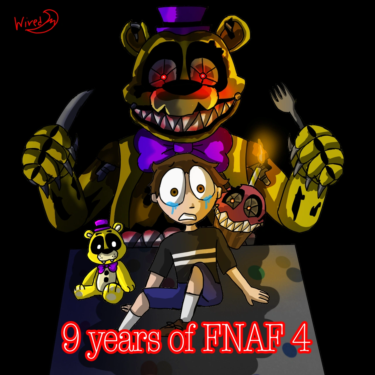 Happy 9th anniversary FNAF 4! (Fan art) | Fandom